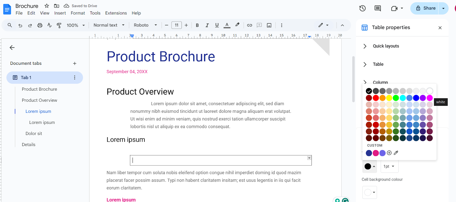 Comment ajuster les marges d'une page dans Google Docs