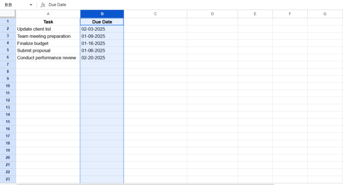 How to Organize Due Dates in Google Sheets Effectively | ClickUp