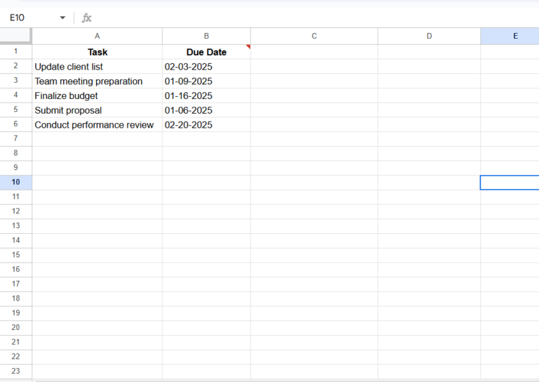 How to Organize Due Dates in Google Sheets Effectively | ClickUp