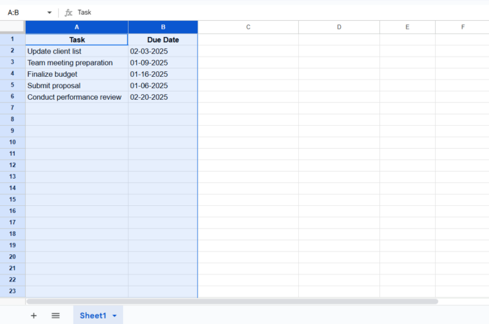 How to Organize Due Dates in Google Sheets Effectively | ClickUp