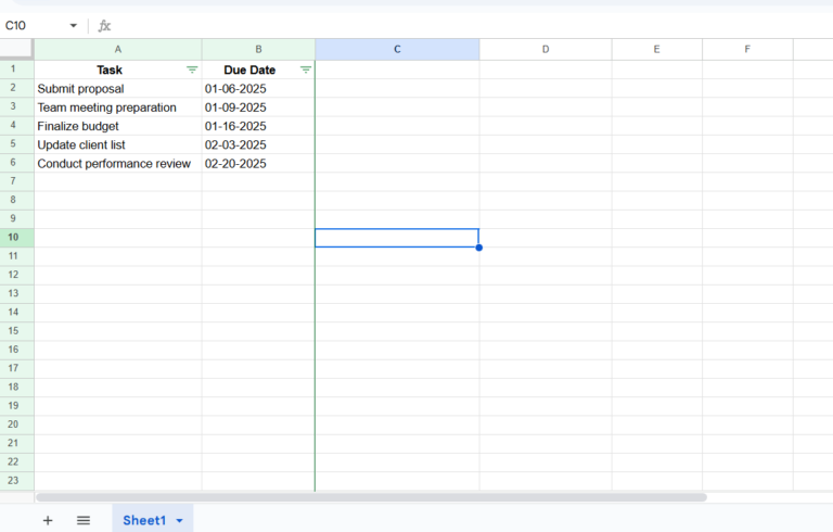 How to Organize Due Dates in Google Sheets Effectively | ClickUp