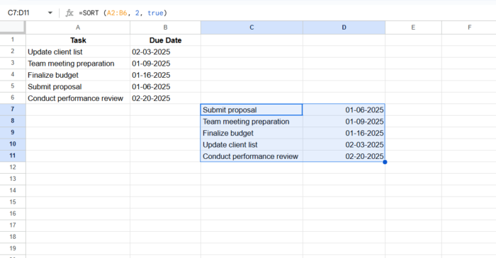 How to Organize Due Dates in Google Sheets Effectively | ClickUp