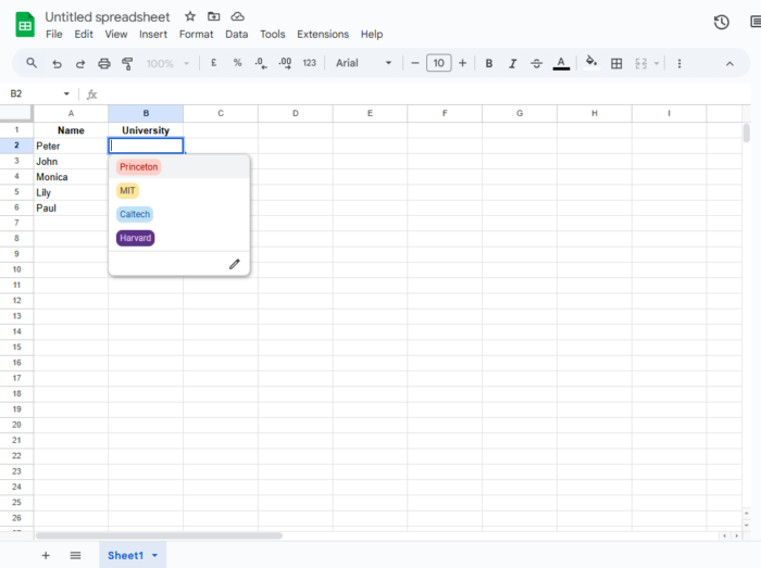 How to Add a Drop Down List in Google Sheets | ClickUp