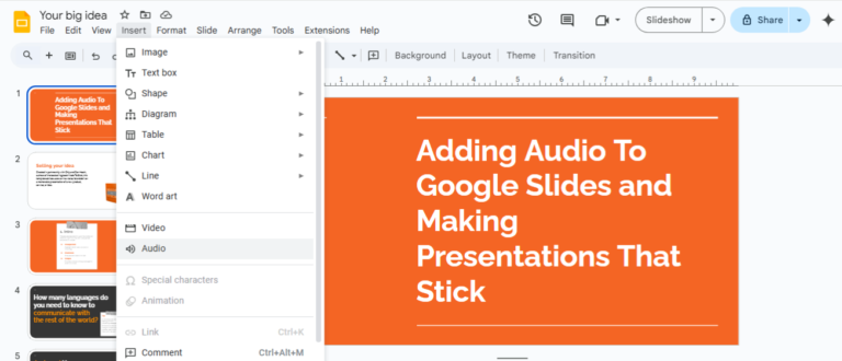 How to Add Audio to Google Slides for Engaging Presentations
