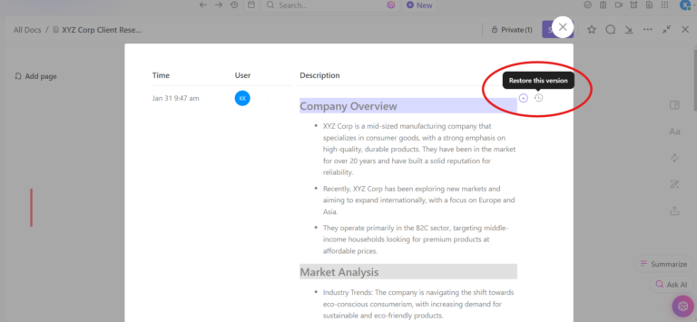 How to See Edit History in Google Docs Easily | ClickUp