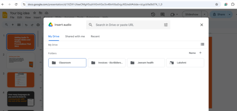 How to Add Audio to Google Slides for Engaging Presentations
