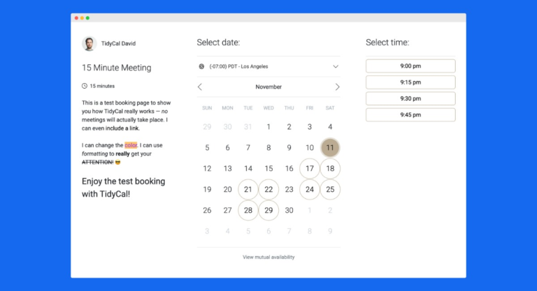 TidyCal Vs. Calendly: Which Meeting Scheduler is the Best?