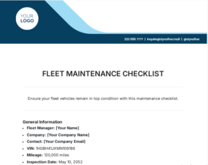 10 Free Fleet Management Templates for Efficient Operations