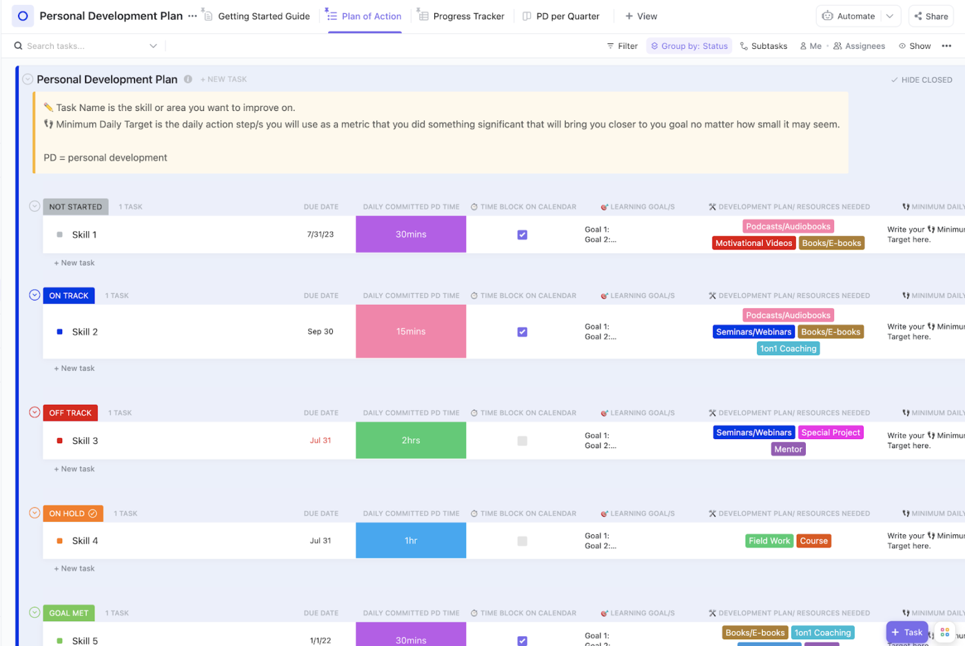 10 Free Individual Development Plan (IDP) Templates | ClickUp