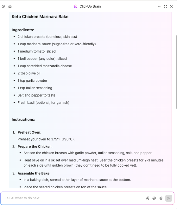11 Best AI Recipe Generators in 2025 | ClickUp