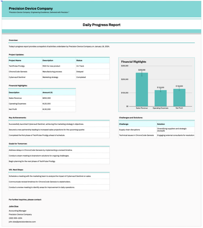Free Daily Report Templates in Excel for Progress Tracking