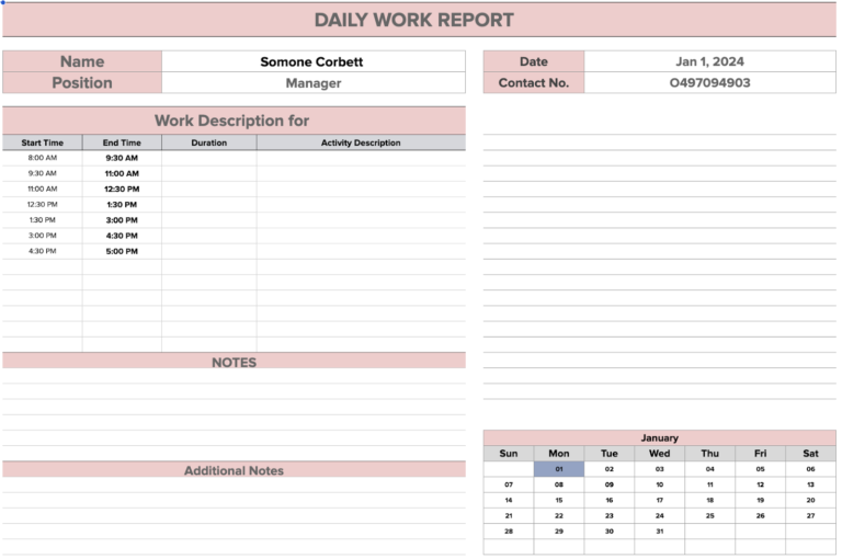 Free Daily Report Templates in Excel for Progress Tracking