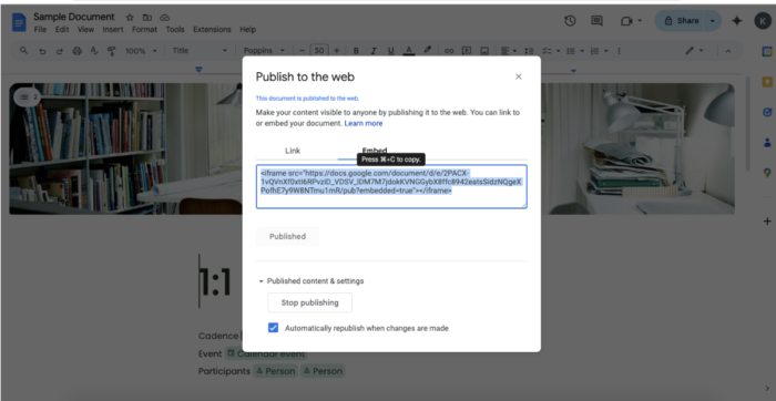 How to Easily Embed a Google Doc on Any Website or Platform