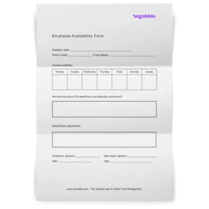 Free Employee Availability Form Templates | ClickUp