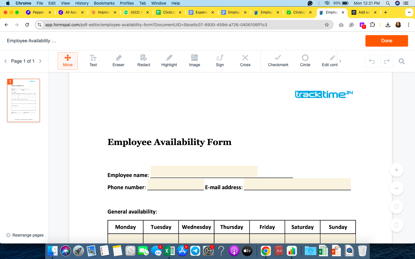 Free Employee Availability Form Templates | ClickUp