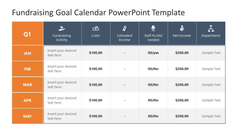 Modèles de calendrier Powerpoint gratuits
