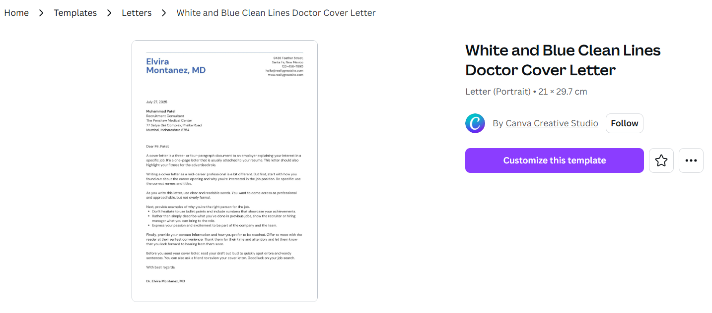 Free PDF Cover Letter Templates: Examples for Job Applications