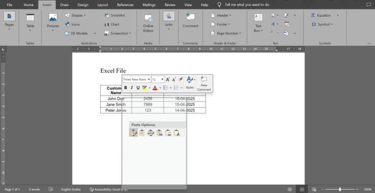 How to Insert Excel Into Word | ClickUp