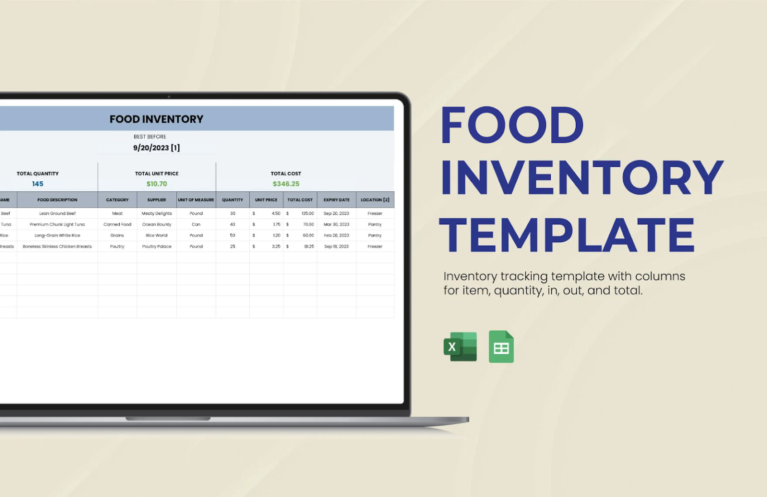 Free Food Inventory Templates to Organize and Track Supplies