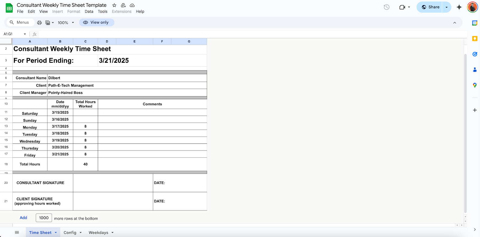 Free Consultant Timesheet Templates to Track Billable Hours