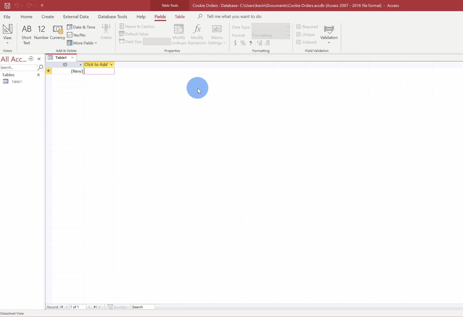 ¿Cómo crear una base de datos en Access?