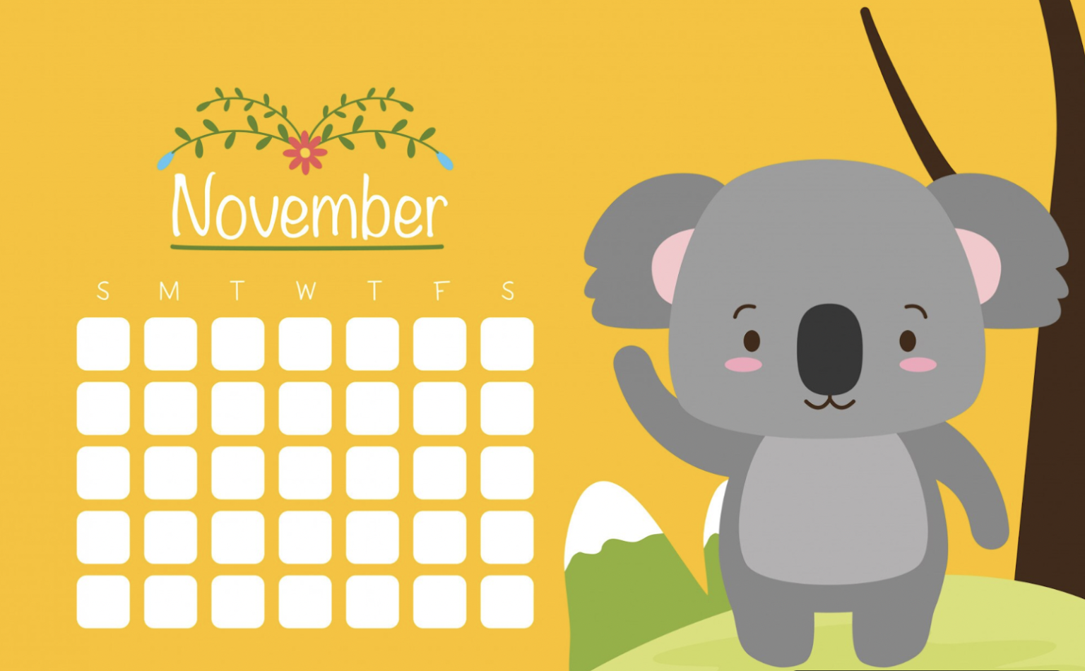 18 Free Cute Aesthetic Calendar Templates to Stay Organized