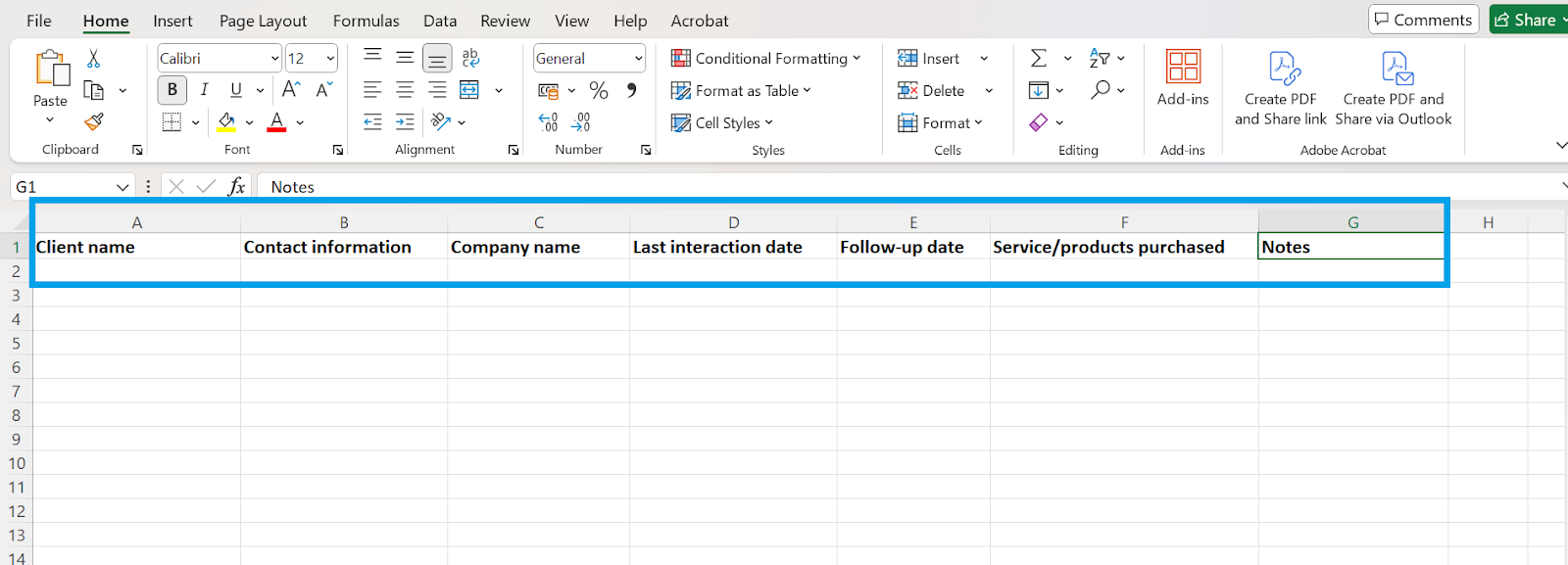 Come creare un database clienti in Excel?