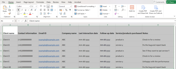 Come creare un database clienti in Excel?