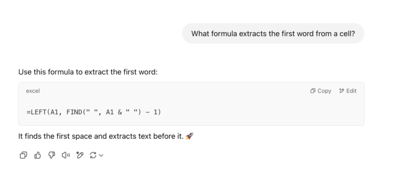 Comment utiliser l'IA pour les formules Excel