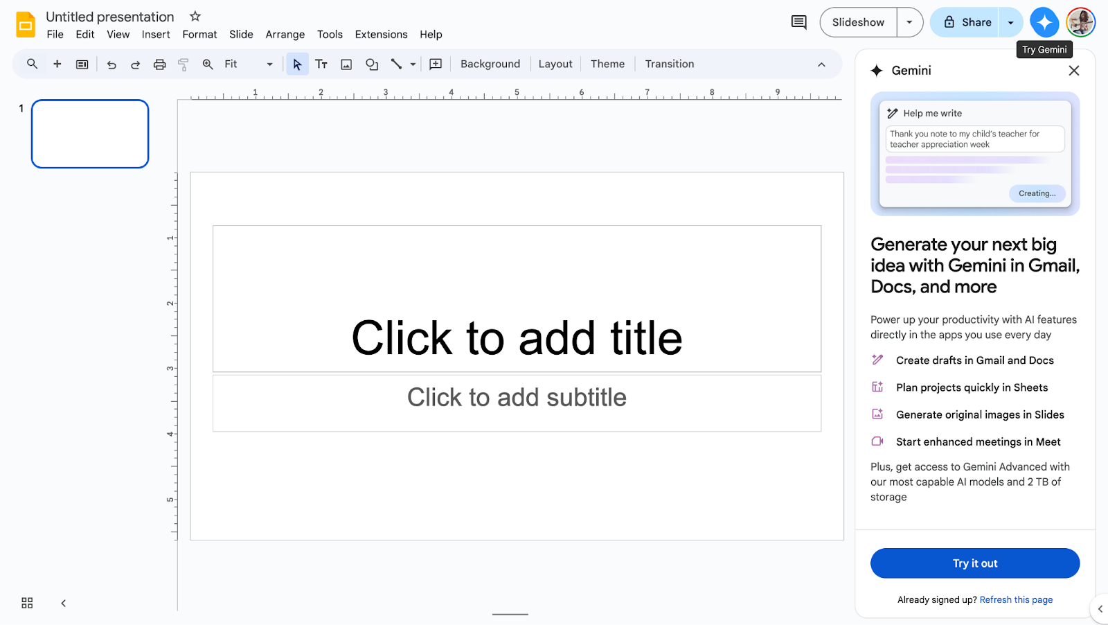 Google 슬라이드에서 Gemini를 사용하여 더 나은 프레젠테이션을 만드는 방법