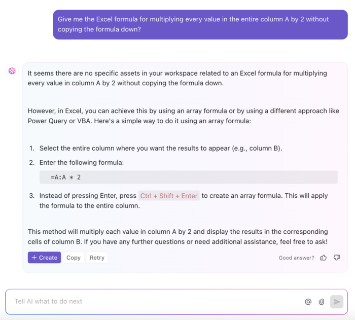 How to Use AI for Excel Formulas | ClickUp