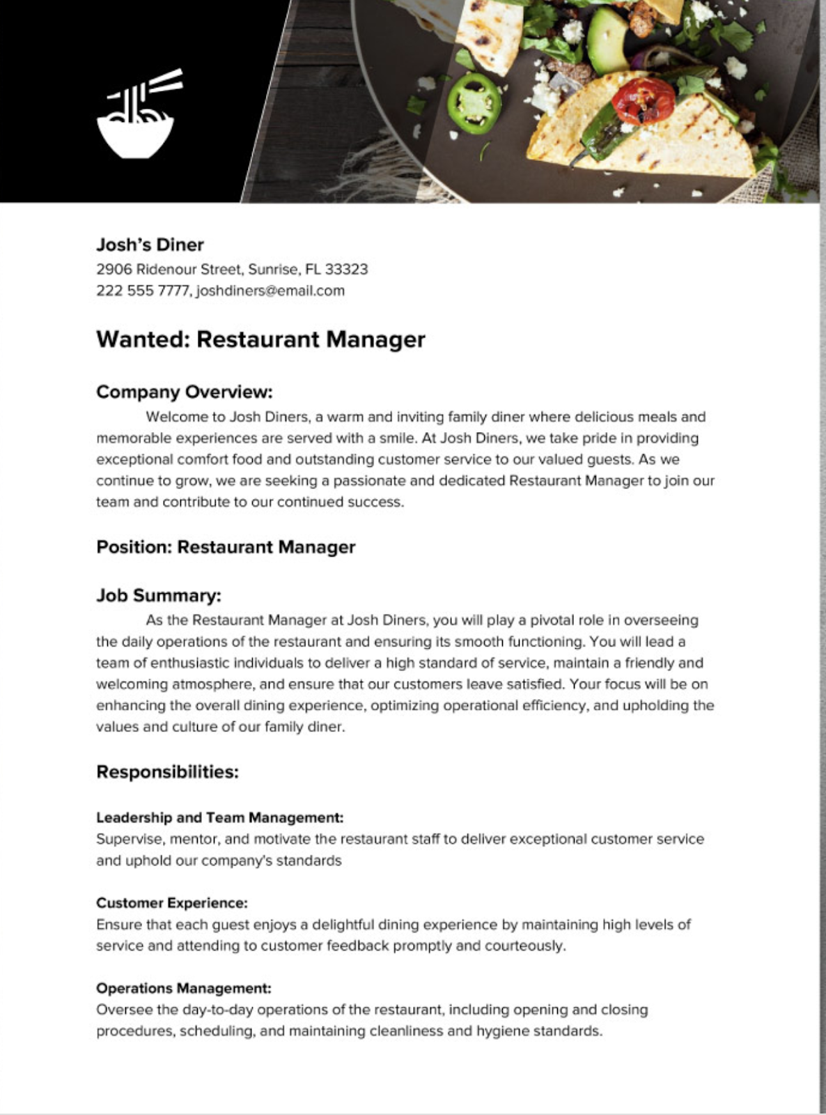 Free Professional Job Description Templates for Word | ClickUp