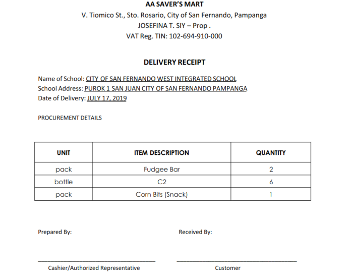 Free Delivery Receipt Templates for Accurate Order Tracking