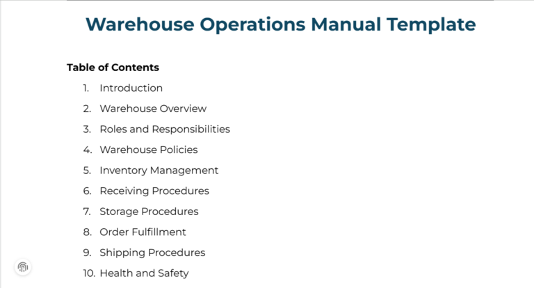 Free Operations Manual Templates to Streamline Processes