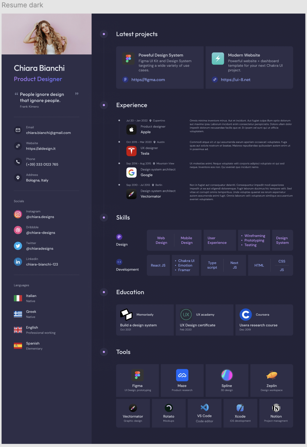 Free Figma Resume Templates to Design a Standout Resume