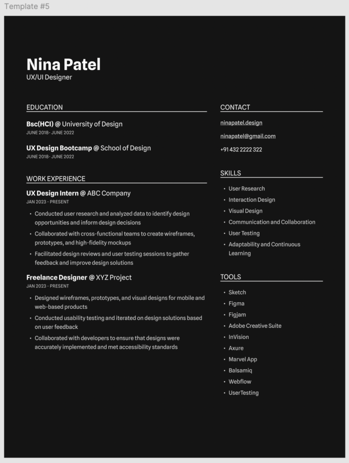 Free Figma Resume Templates to Design a Standout Resume