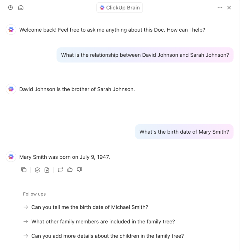 Free Google Sheets Family Tree Templates | ClickUp