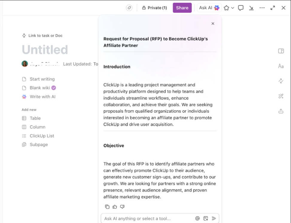 10 Smart AI Tools for RFP Efficiency in 2025 | ClickUp