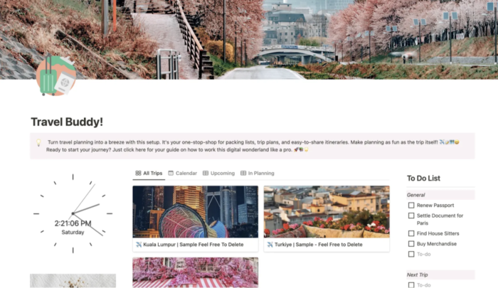 20 Notion Travel Templates to Plan Your Next Adventure | ClickUp