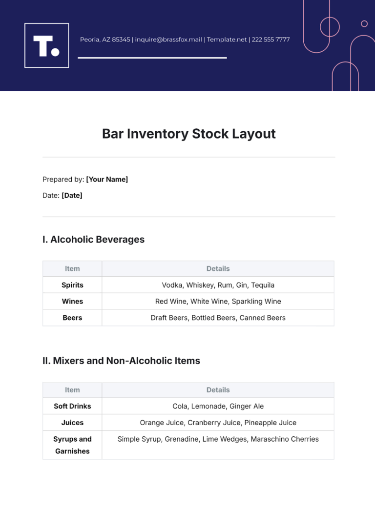 15 Free Bar Inventory Templates to Cut Waste & Track Every Stock