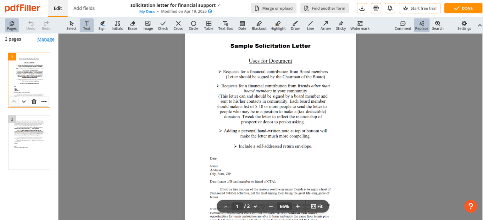 Free Solicitation Letter Templates for Fundraising & Donations