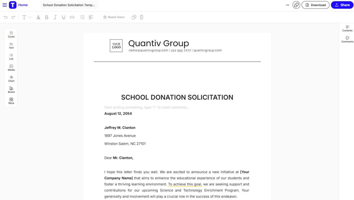 Free Solicitation Letter Templates for Fundraising & Donations