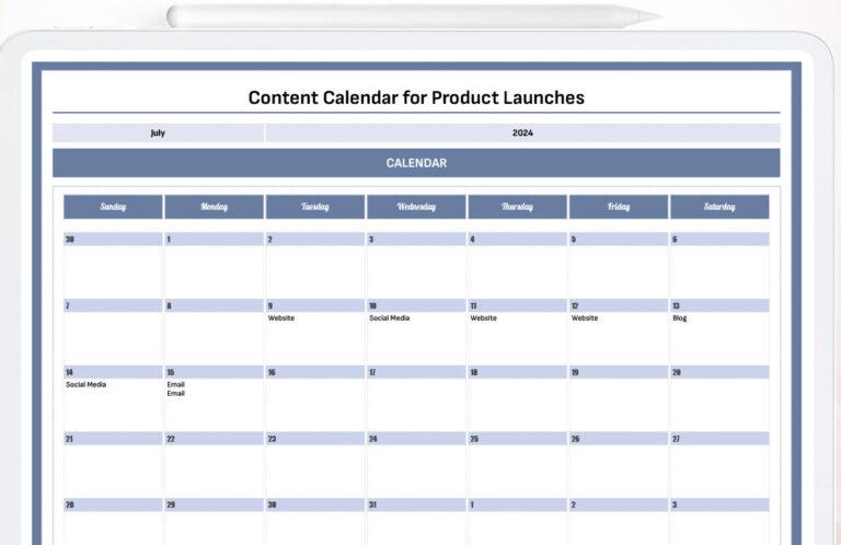 15 Free Content Calendar Templates for Social Media