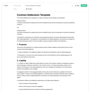 Free Contract Addendum Templates to Update Existing Agreements - Ular.Uk