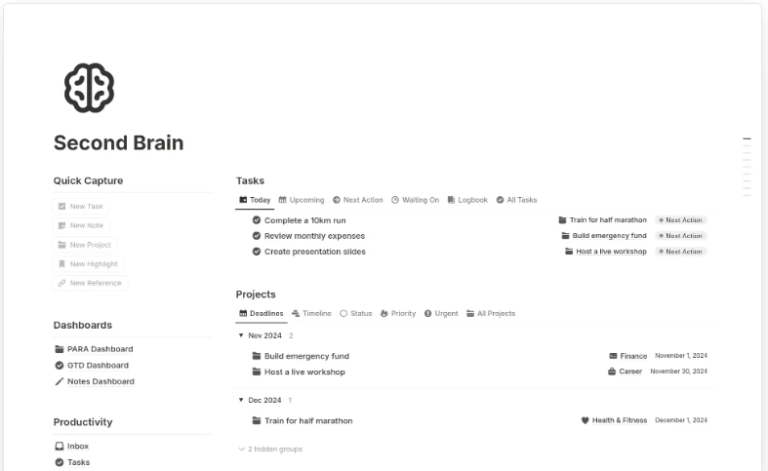 10 Best Notion Second Brain Templates to Organize Your Life