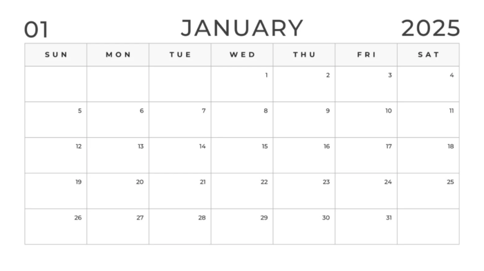 20 Template Kalender Canva untuk Penjadwalan Mudah di Tahun 2025