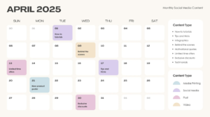 20 plantillas de calendario de Canva para planificar fácilmente en 2025