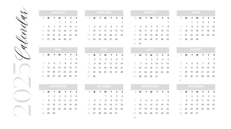 20 Template Kalender Canva untuk Penjadwalan Mudah di Tahun 2025