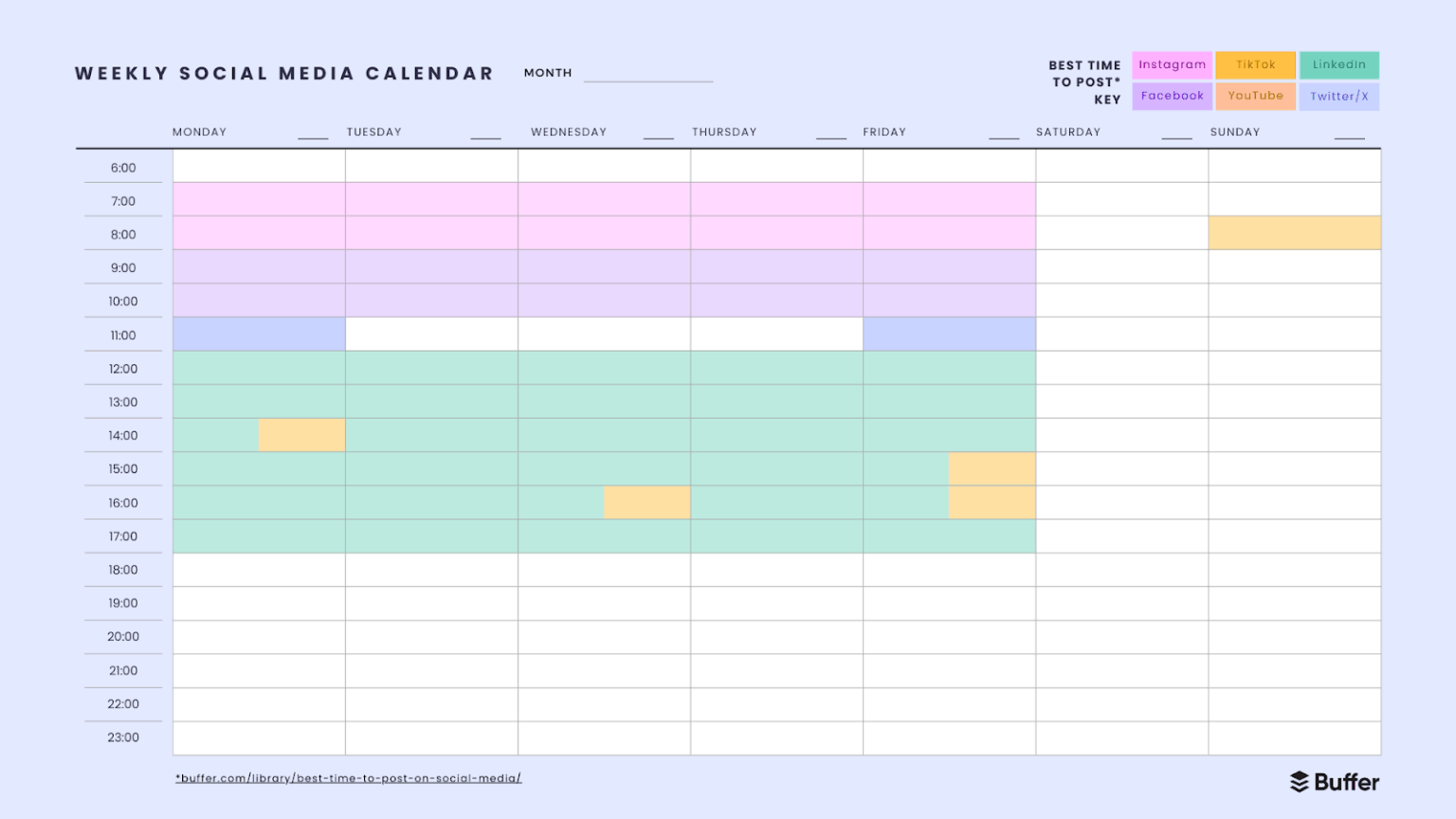 15 Free Content Calendar Templates for Social Media