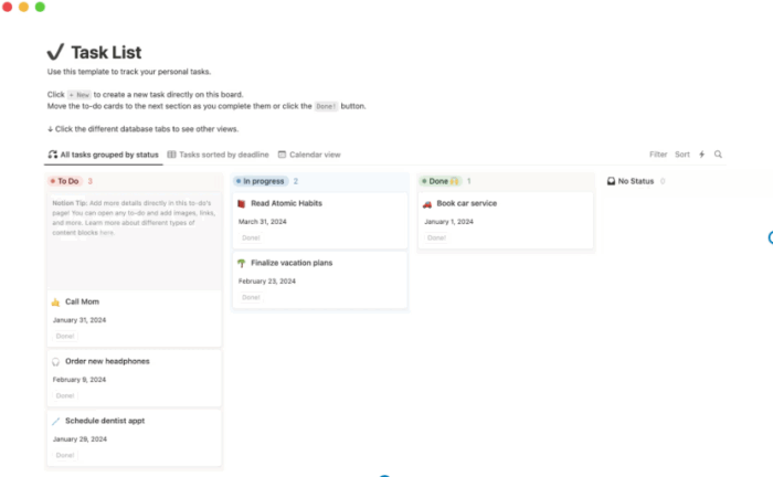 20 Free Notion To-Do List Templates to Stay Productive